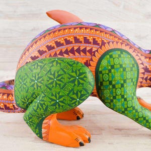 Alebrije Hare Oaxacan Wood Carving Hand Painted Mexican Craft Home ...