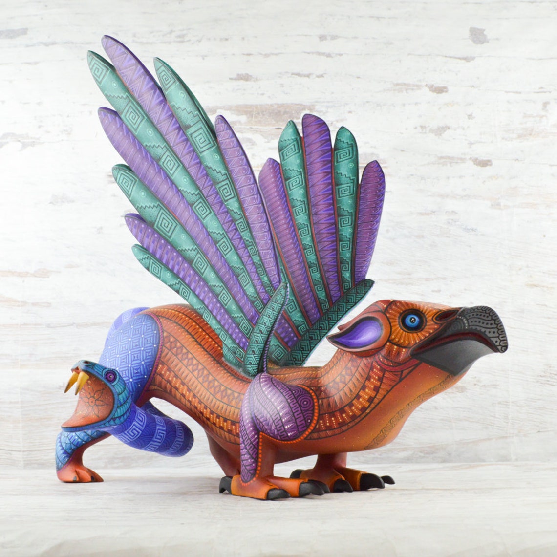 Alebrije Eagle Snake Oaxacan Wood Carving Magia Mexica - Etsy