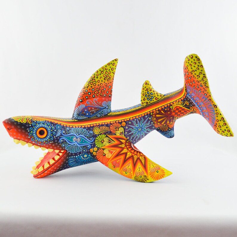 Alebrije Shark | Mexican Handcraft Home Decor | Magia Mexica - Etsy