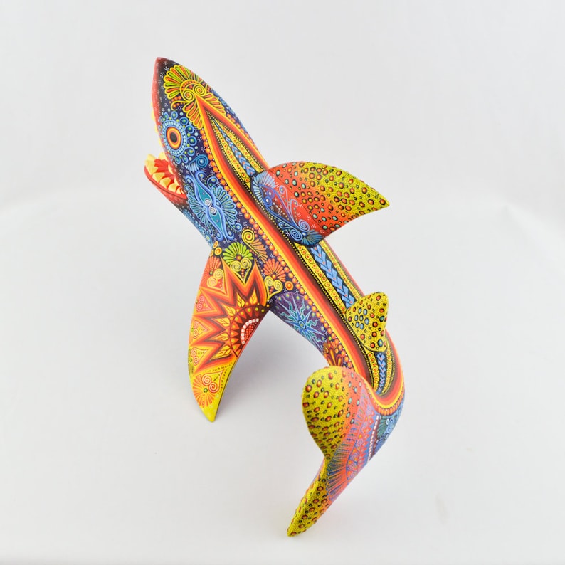 Alebrije Shark | Mexican Handcraft Home Decor | Magia Mexica - Etsy
