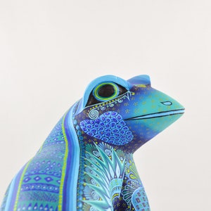 Alebrije Frog | Hand Carved Copal Wood Alebrije | Mexican Folk Art ...