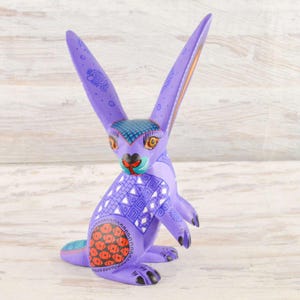 Alebrije Hare Oaxacan Wood Carving Hand Painted Mexican Craft Home ...