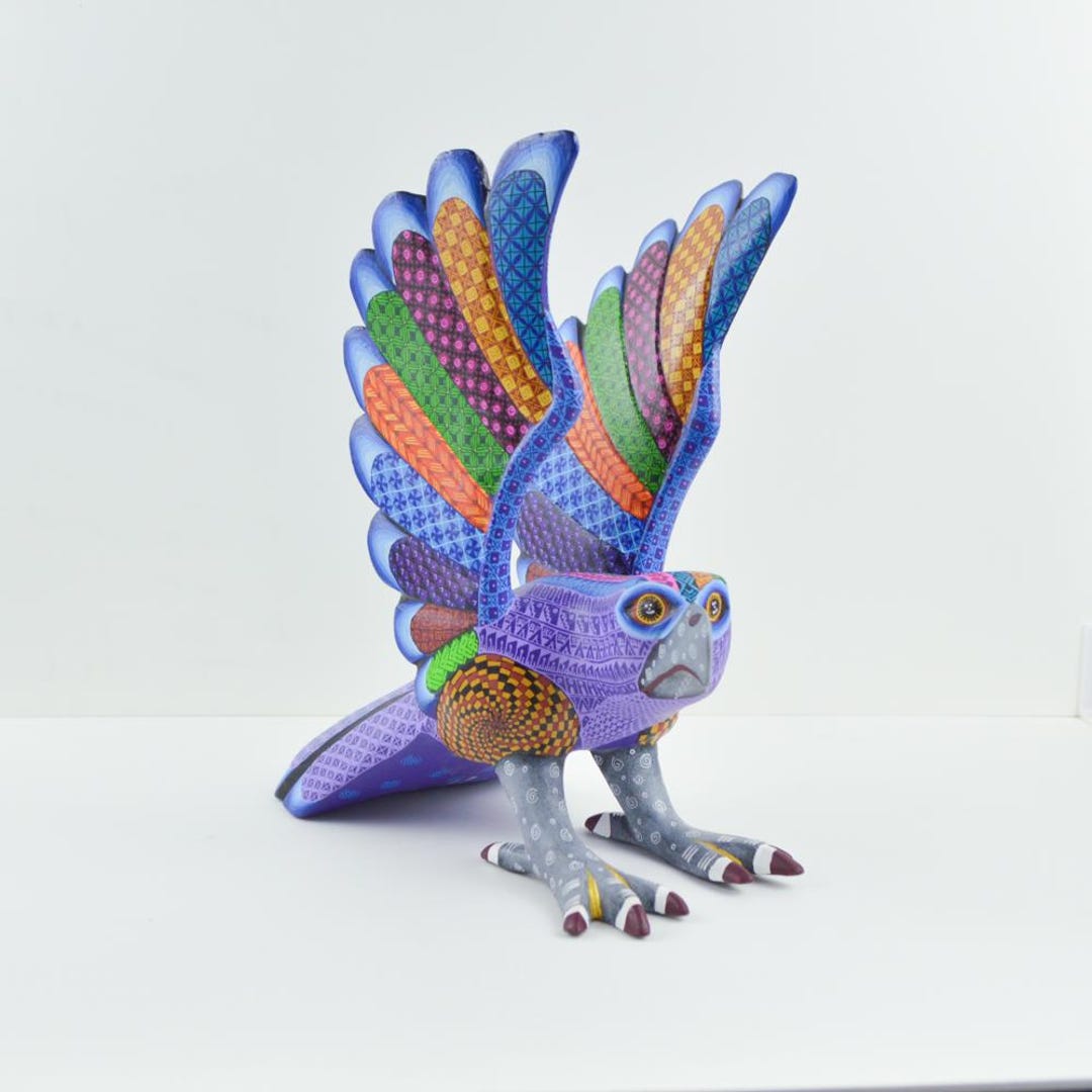Alebrije Eagle Figurine Oaxacan Wood Carving Mexican Folk Art Hand ...
