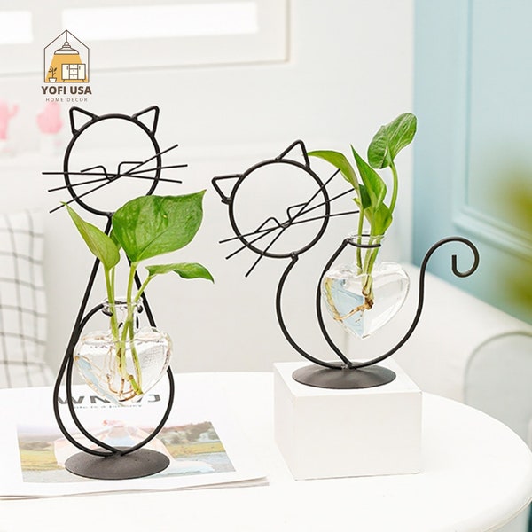 Metal Cat Plant Holder - Etsy