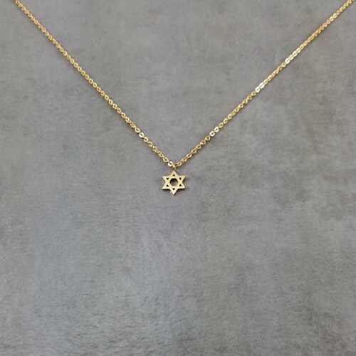 Star of David GOLD Plated Necklace in Gift Box Shield Jewish - Etsy