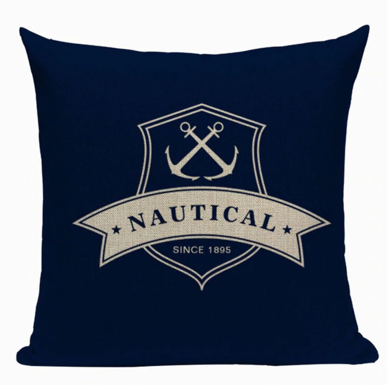Nautical Shield N6 Cushion Pillow Cover Trendy Boat New - Etsy