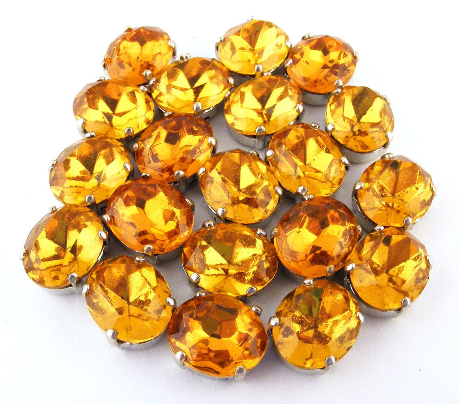 Crystal Rose Montee Sew on Rhinestones Oval Amber Topaz Citrine 20 - Etsy