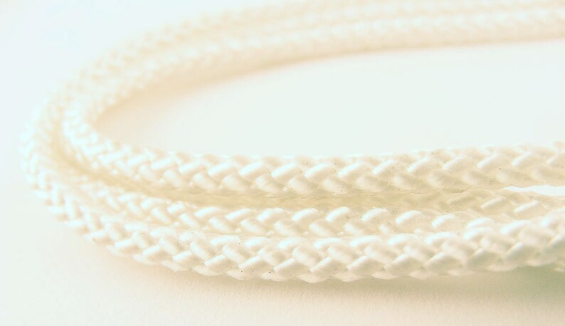 White Braided Cord 3 Mm Nylon Vegan 68 1.7 Meters 1 - Etsy