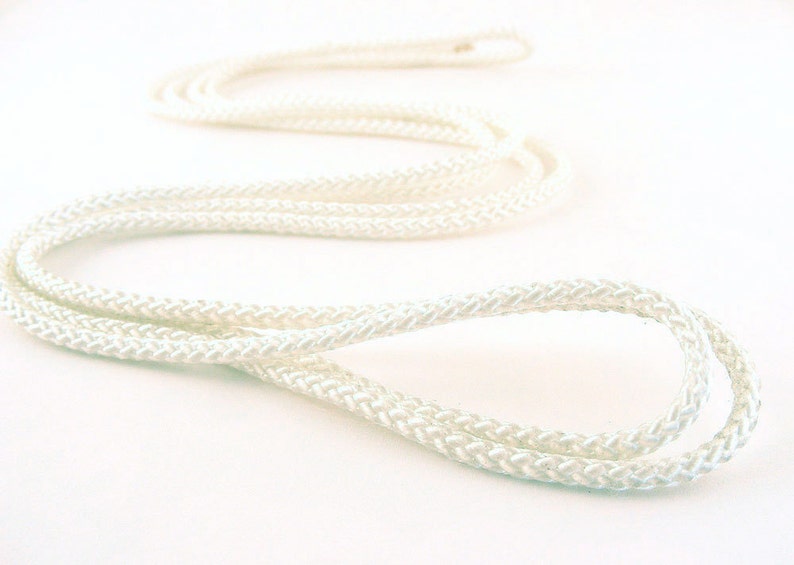 White Braided Cord 3 Mm Nylon Vegan 68 1.7 Meters 1 - Etsy