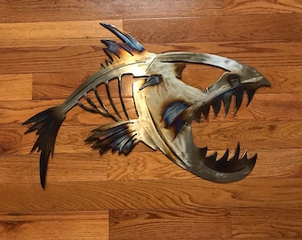 Metal fish wall art | Etsy