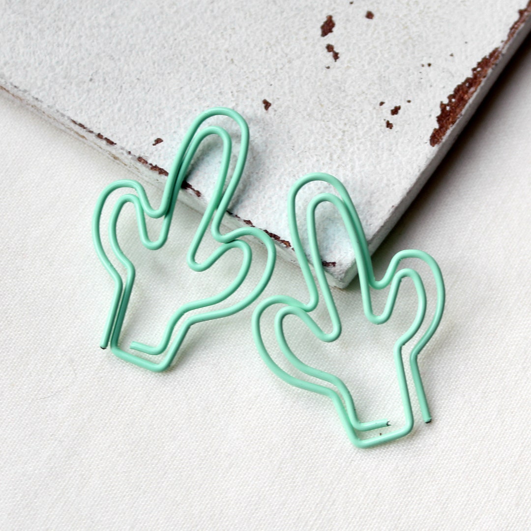 Set of 2 Paper Clips ~ Cactus | Gift Idea - Etsy