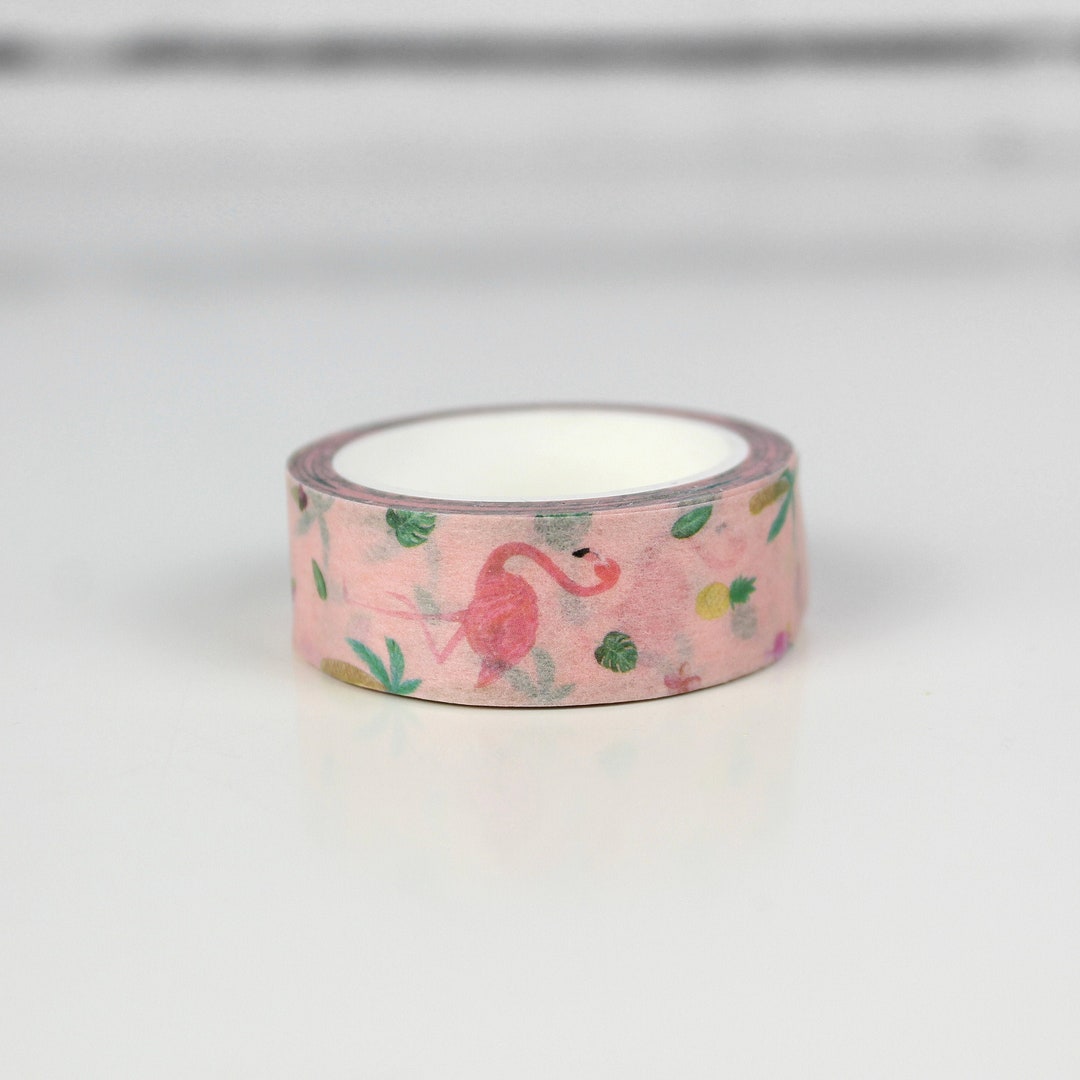 0.69 Euros/meter Washi Tape Adhesive Tape Flamingos - Etsy
