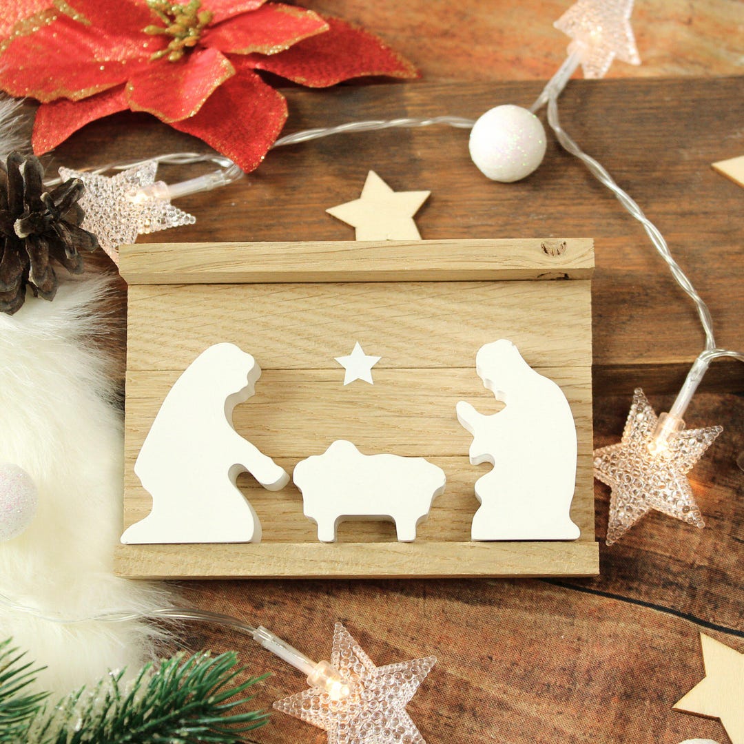 Nativity Scene to Go Mini Nativity Scene With Wooden Box Simple ...