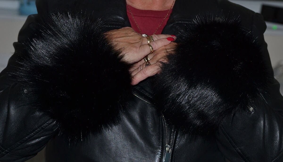 Long Haired Black Fur Wrist Cuffs or Ankle Cuffs in Long Silky Soft Fur ...