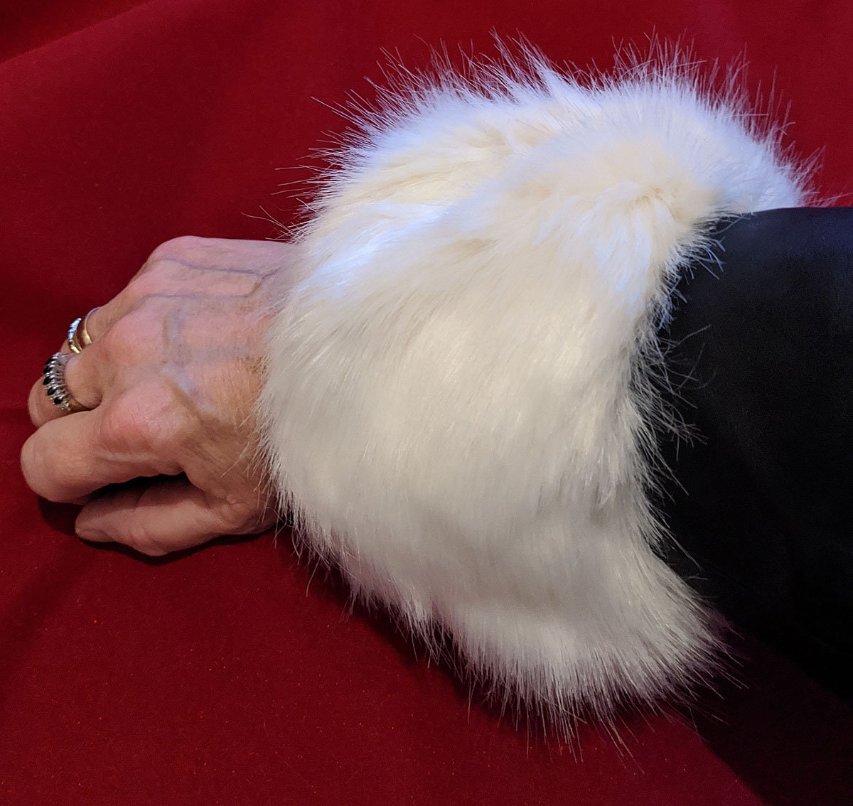 Fur Cuffs for the Wrist in Silky Soft Cream or Grey Faux Fur - Etsy