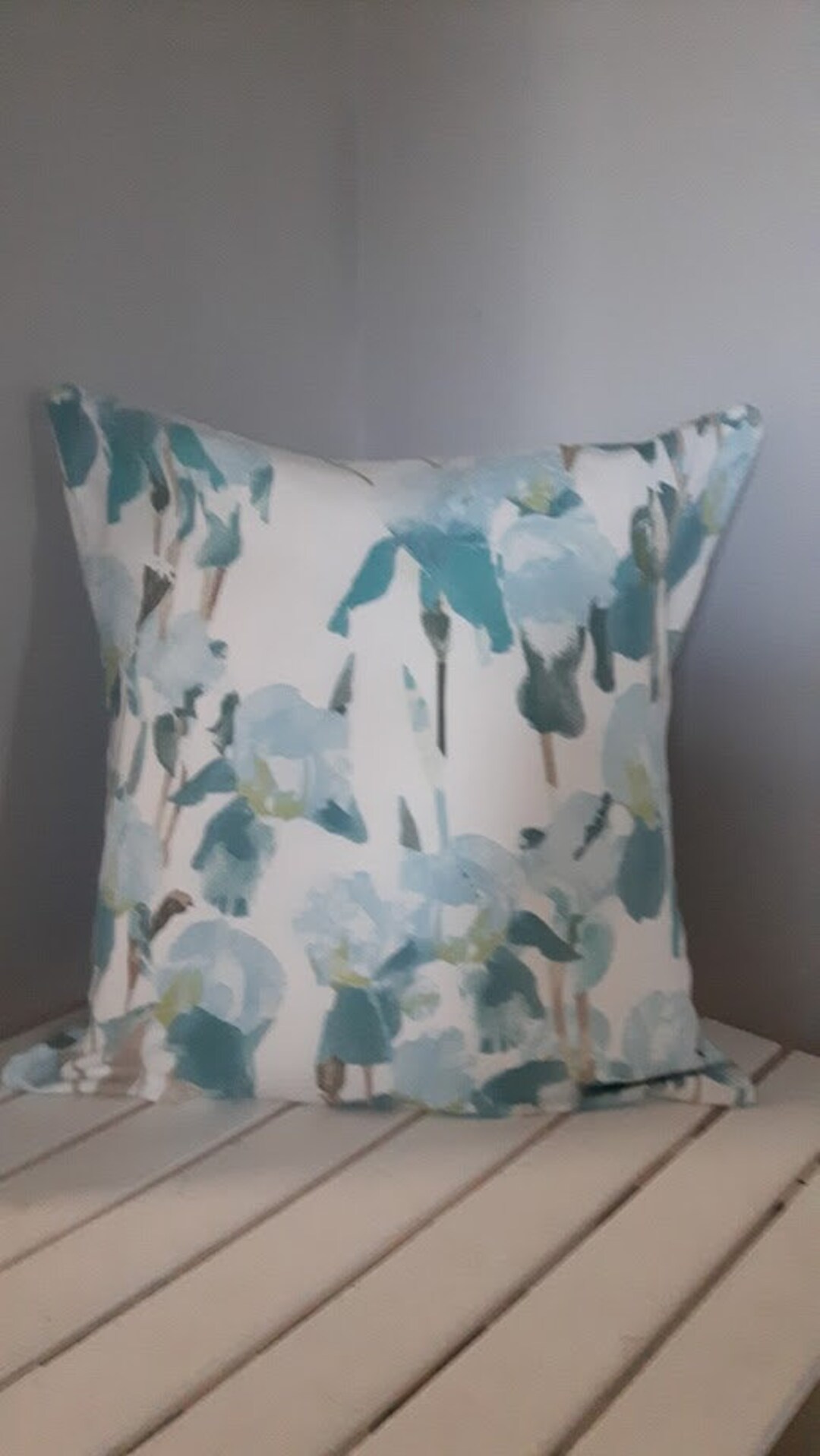 Blue Floral Handsewn Cushion/pillow Cover - Etsy