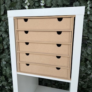 5 Drawer Kallax Insert, Kallax Storage Hack, 5 Long Drawer Unit, Flat ...