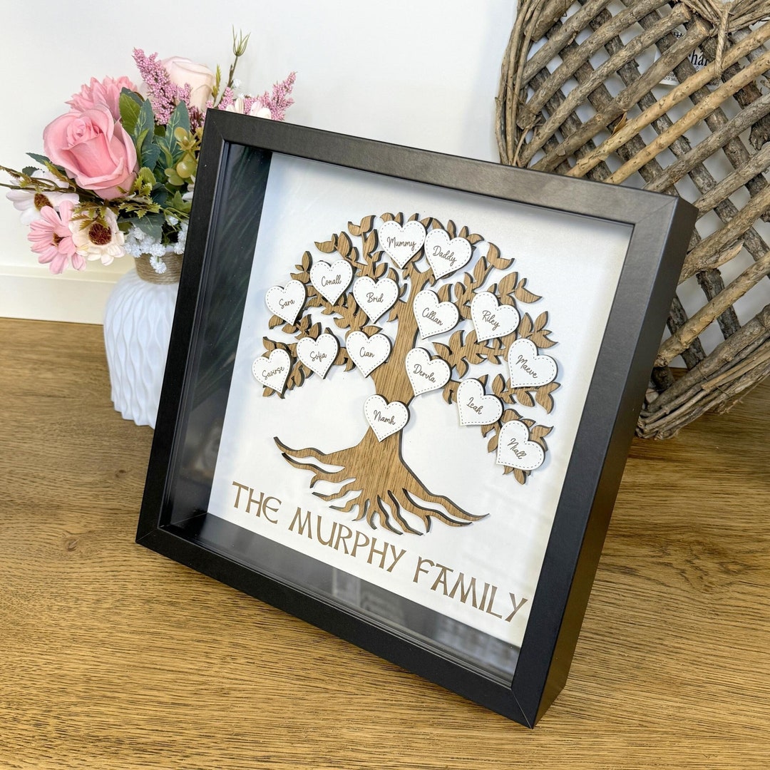 Unique Personalised Irish Family Tree Frame, Celtic Irish Family Tree ...