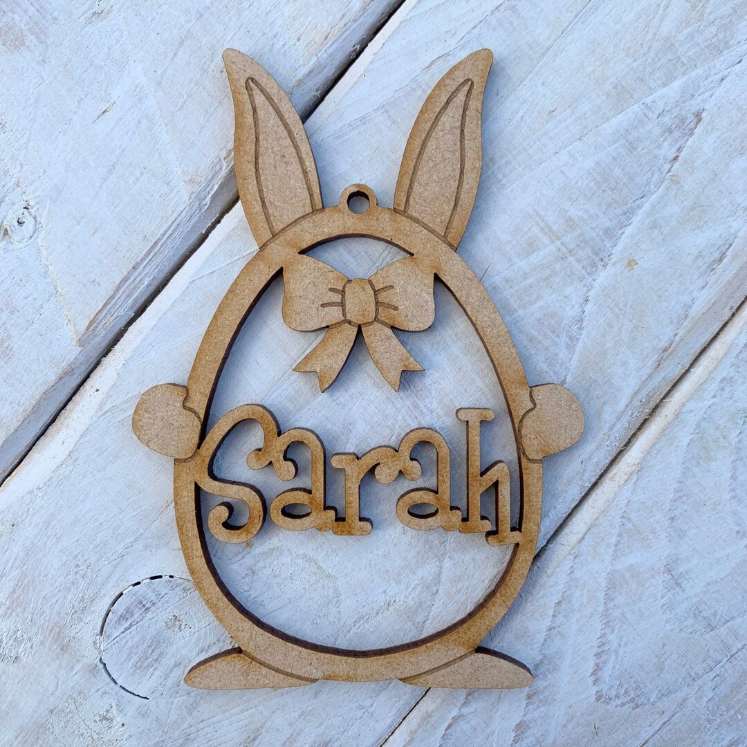 Blank Craft Kit Laser Cut Wooden MDF Easter Egg Decoration With Name - Etsy