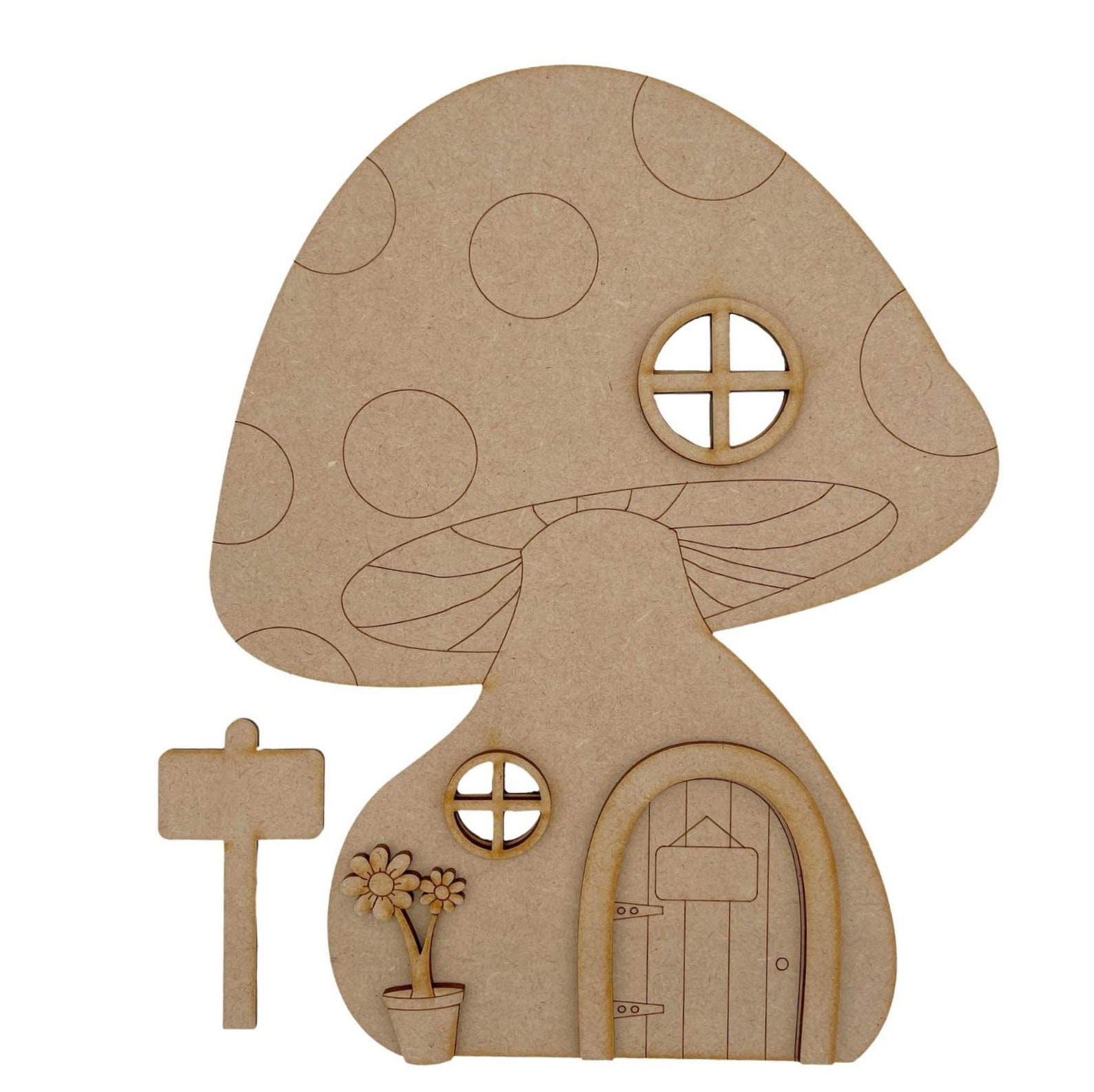 Wooden MDF Fairy Door Craft Kit Laser Cut Wooden Fairy Door Large ...
