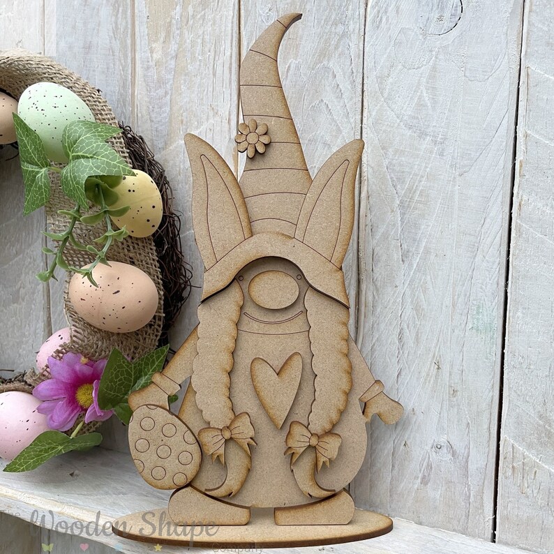 MDF Laser Cut Freestanding Easter Gnome Gonk Gnome Boy Girl - Etsy