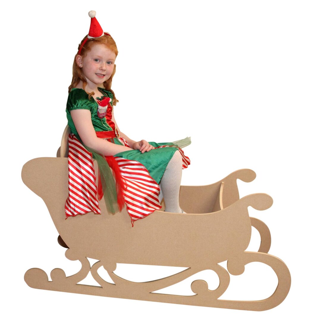12mm Freestanding Large Christmas Sleigh, Flat Packed, Ready for ...