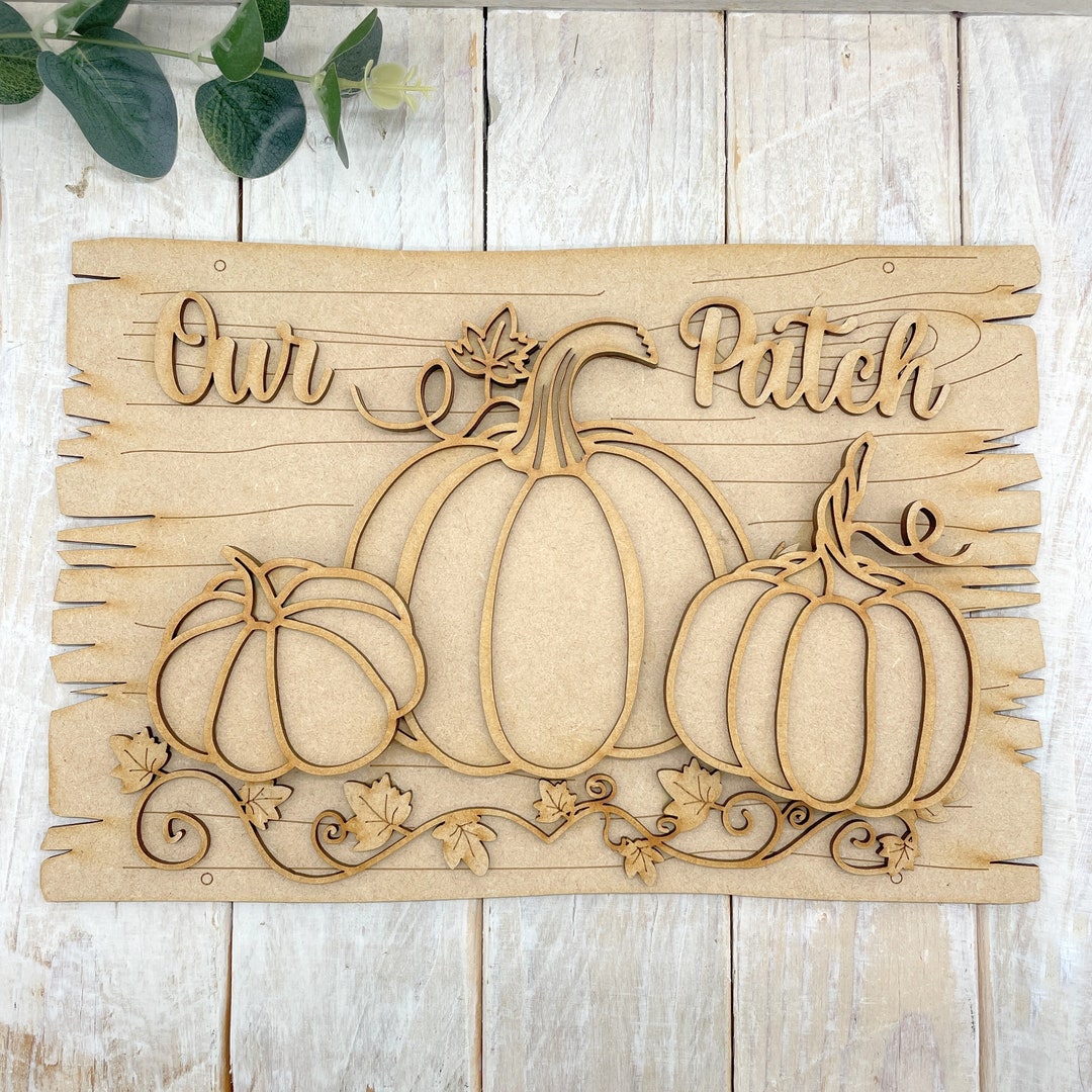 Blank Craft Kit Laser Cut Wooden MDF Halloween Our Patch Triple ...