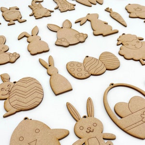 DIY MDF Craft Shapes, Wooden Embellishments, Blank Tags, Laser Cut ...