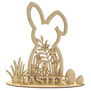 Blank Craft Kit Laser Cut Wooden MDF Easter Decoration Flat Packed DIY ...