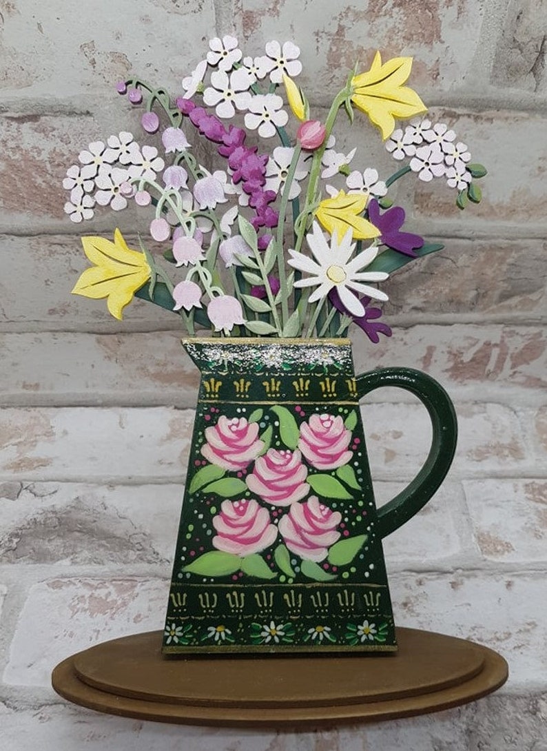 DIY 3D Layered MDF Flower Jug Make Your Own Flower Jug - Etsy