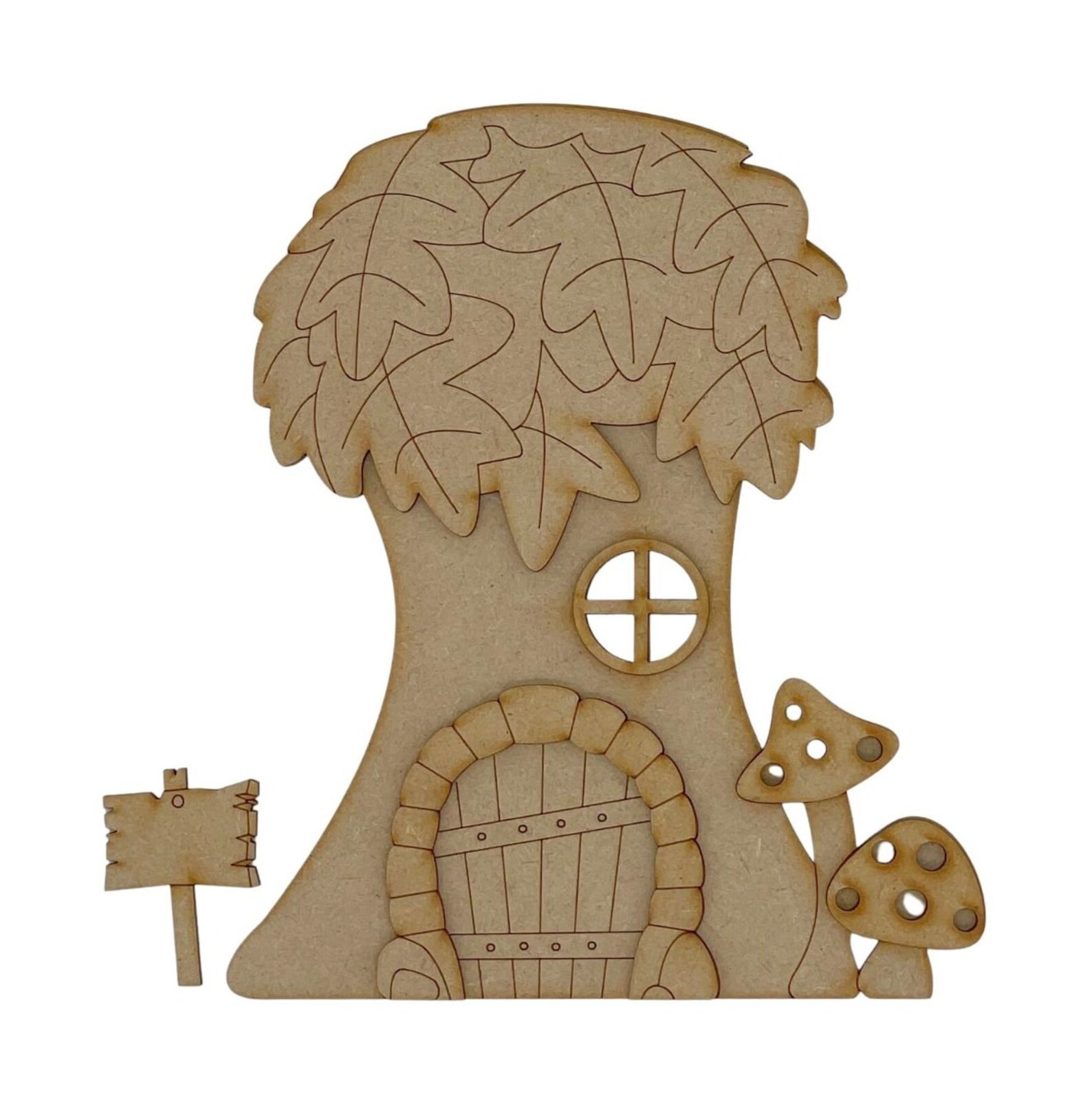Wooden MDF Fairy Door Craft Kit Laser Cut Wooden Fairy Door Large ...