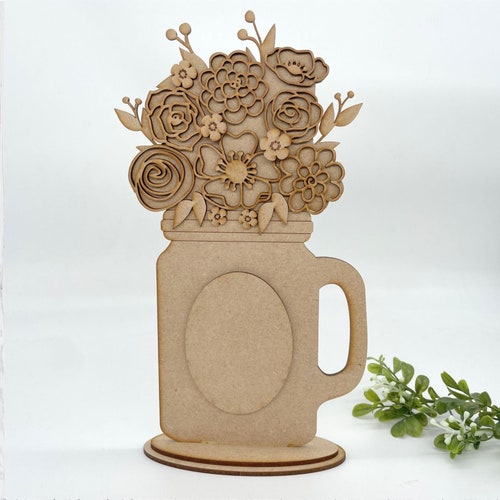 DIY 3D Layered MDF Flower Pot Make Your Own Flower Pot - Etsy UK