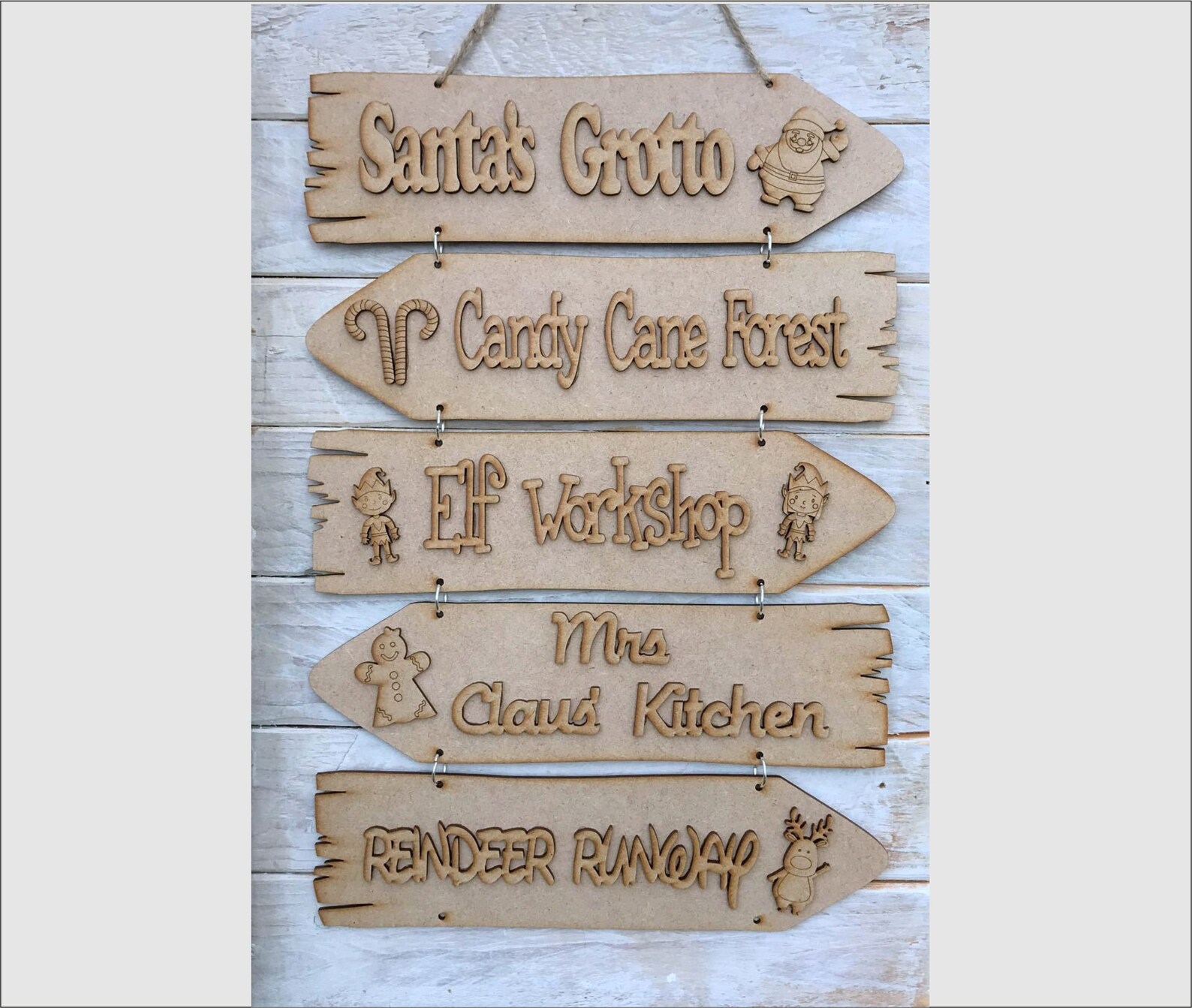 Blank Craft Kit Laser Cut Wooden MDF North Pole Direction Sign - Etsy