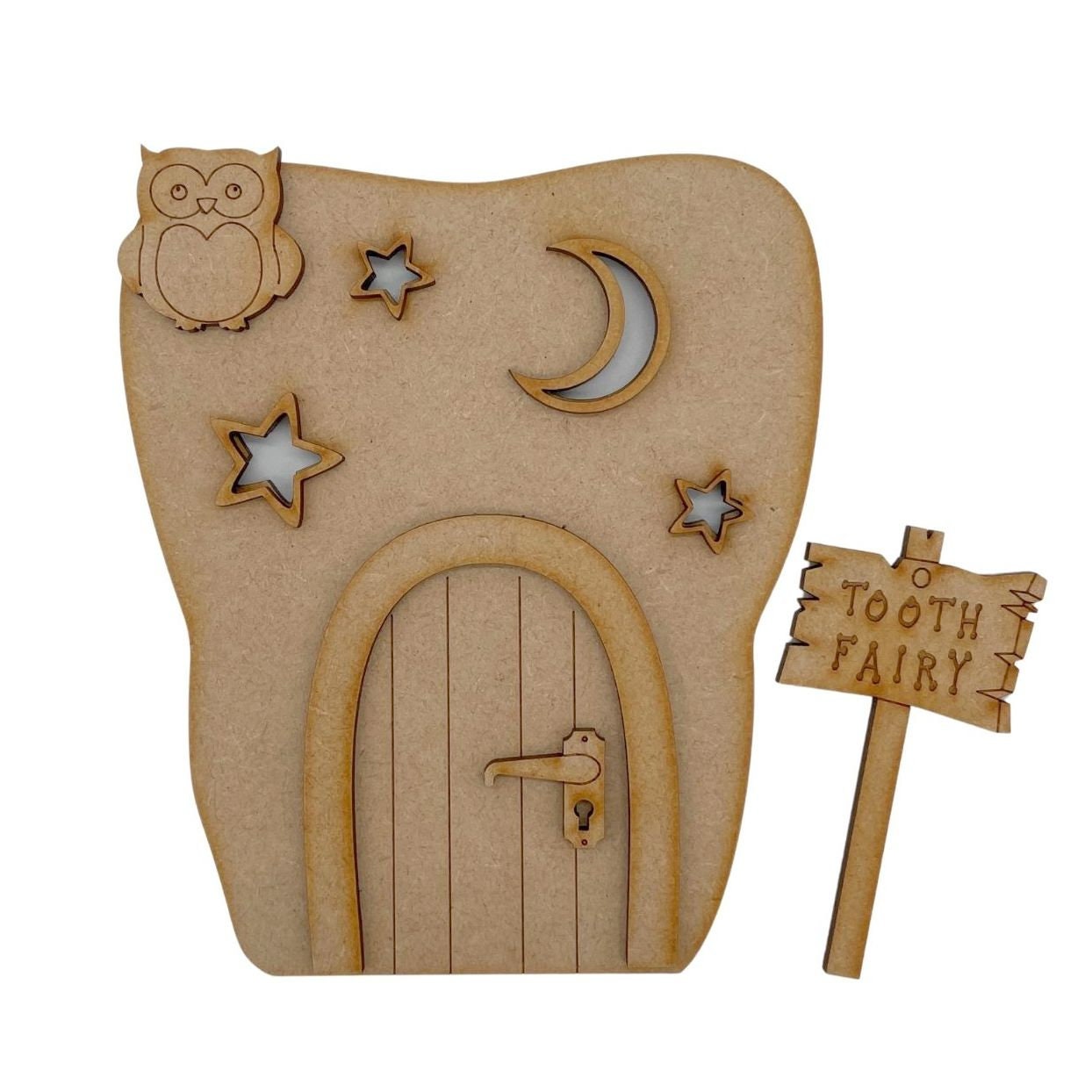 Wooden MDF Fairy Door Craft Kit Laser Cut Wooden Fairy Door Large ...
