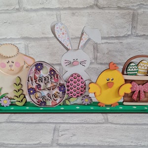 Blank Craft Kit Laser Cut Wooden MDF Easter Decoration Flat Packed DIY ...