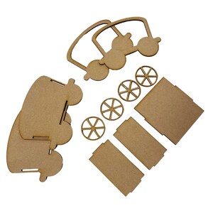 Blank Craft Kit Laser Cut Wooden MDF 3D Christmas Train, Christmas DIY ...