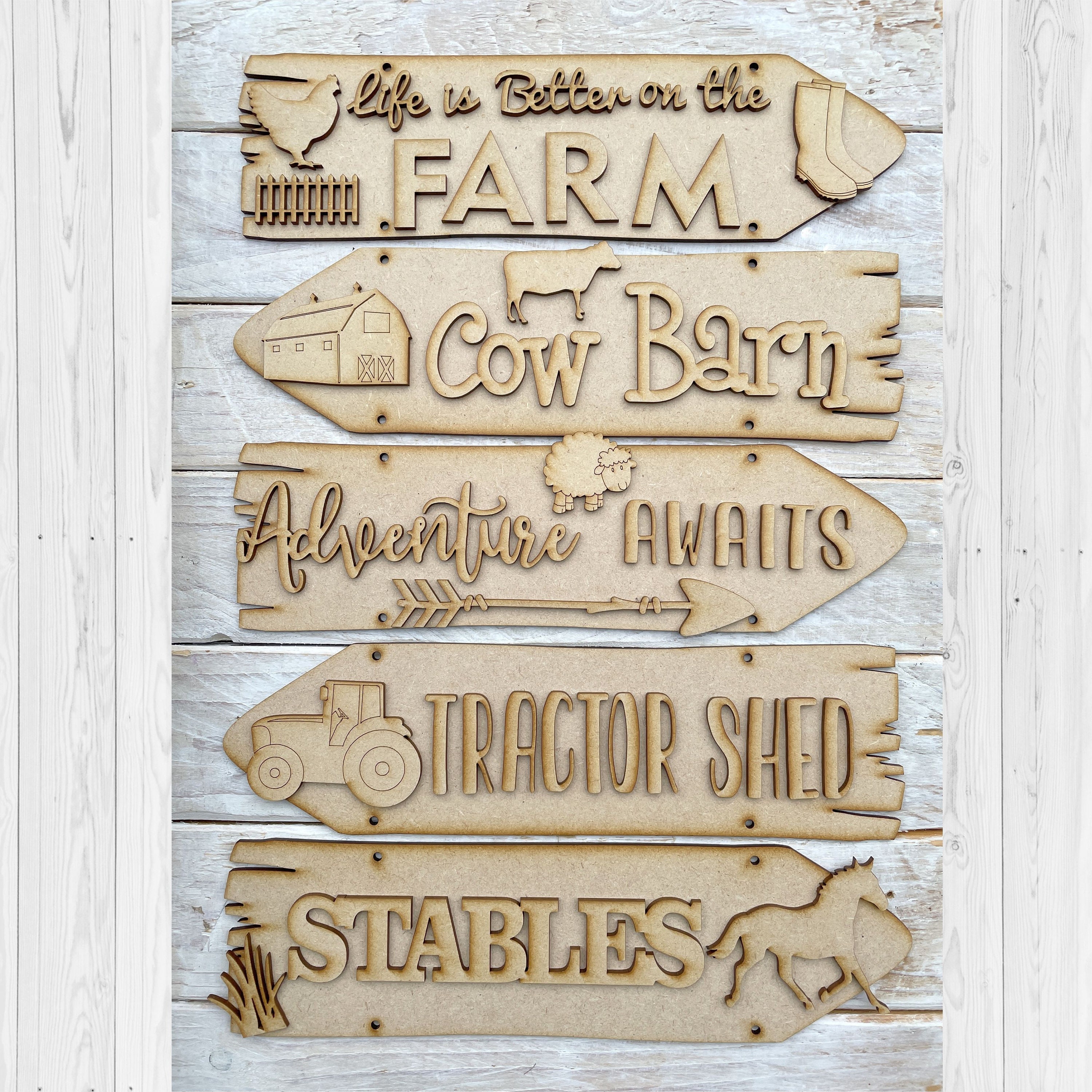Blank Craft Kit Laser Cut Wooden MDF Direction Sign Theme Kids - Etsy UK