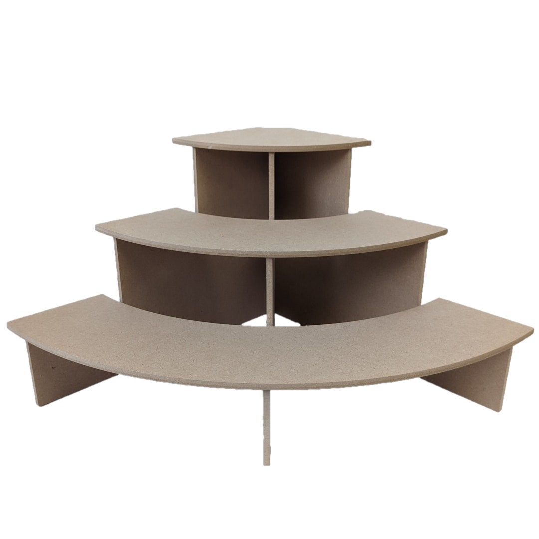 3 Tier Wooden Corner Display Stand, Shelf Table Display, Craft Fair POS ...