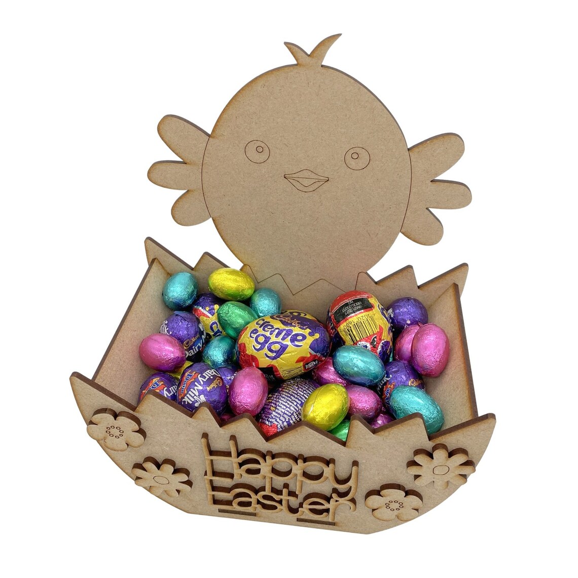 MDF Fillable Easter Cracked EGG Basket DIY Easter Hamper Make Your Own ...