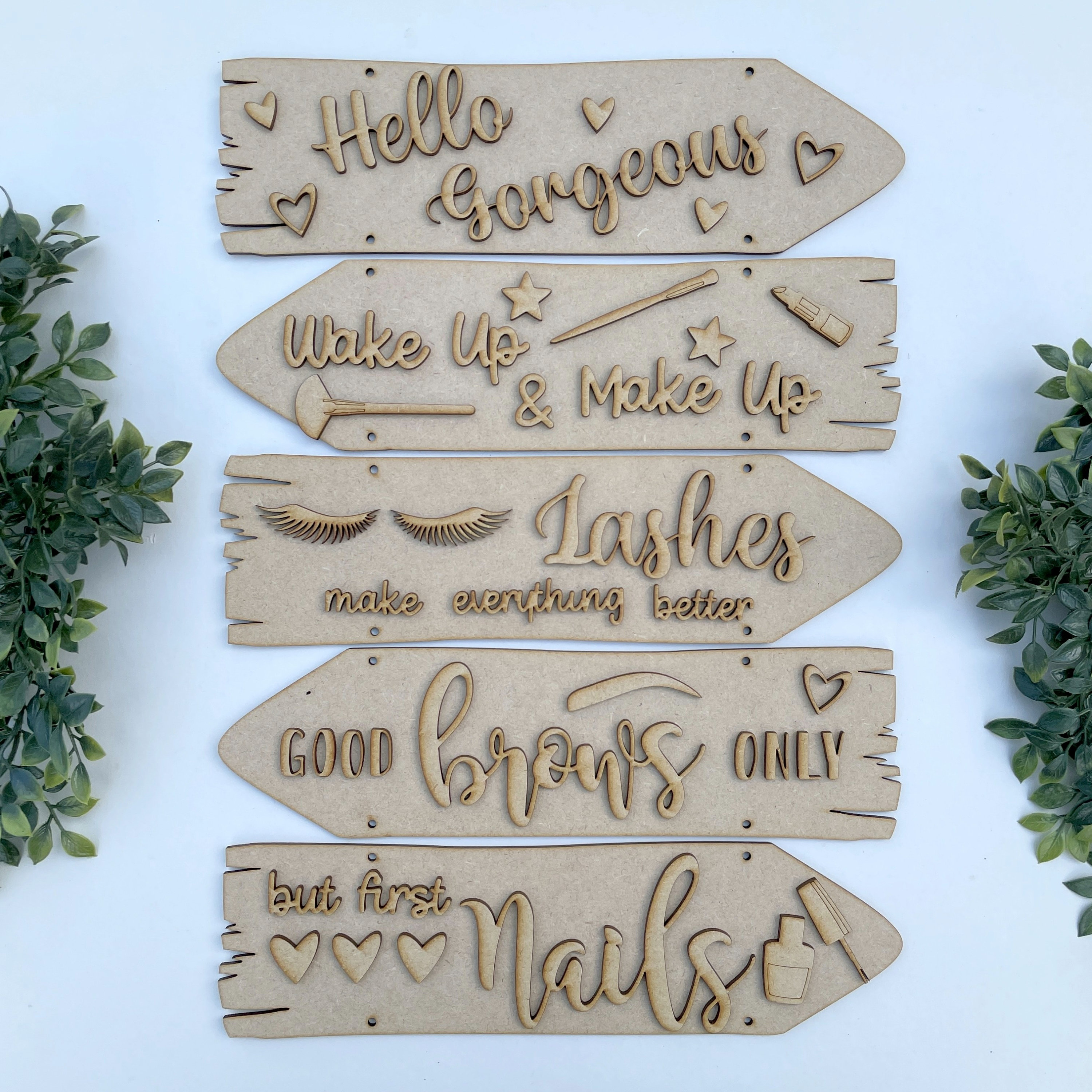 Blank Craft Kit Laser Cut Wooden MDF Direction Sign Theme Room Sign ...