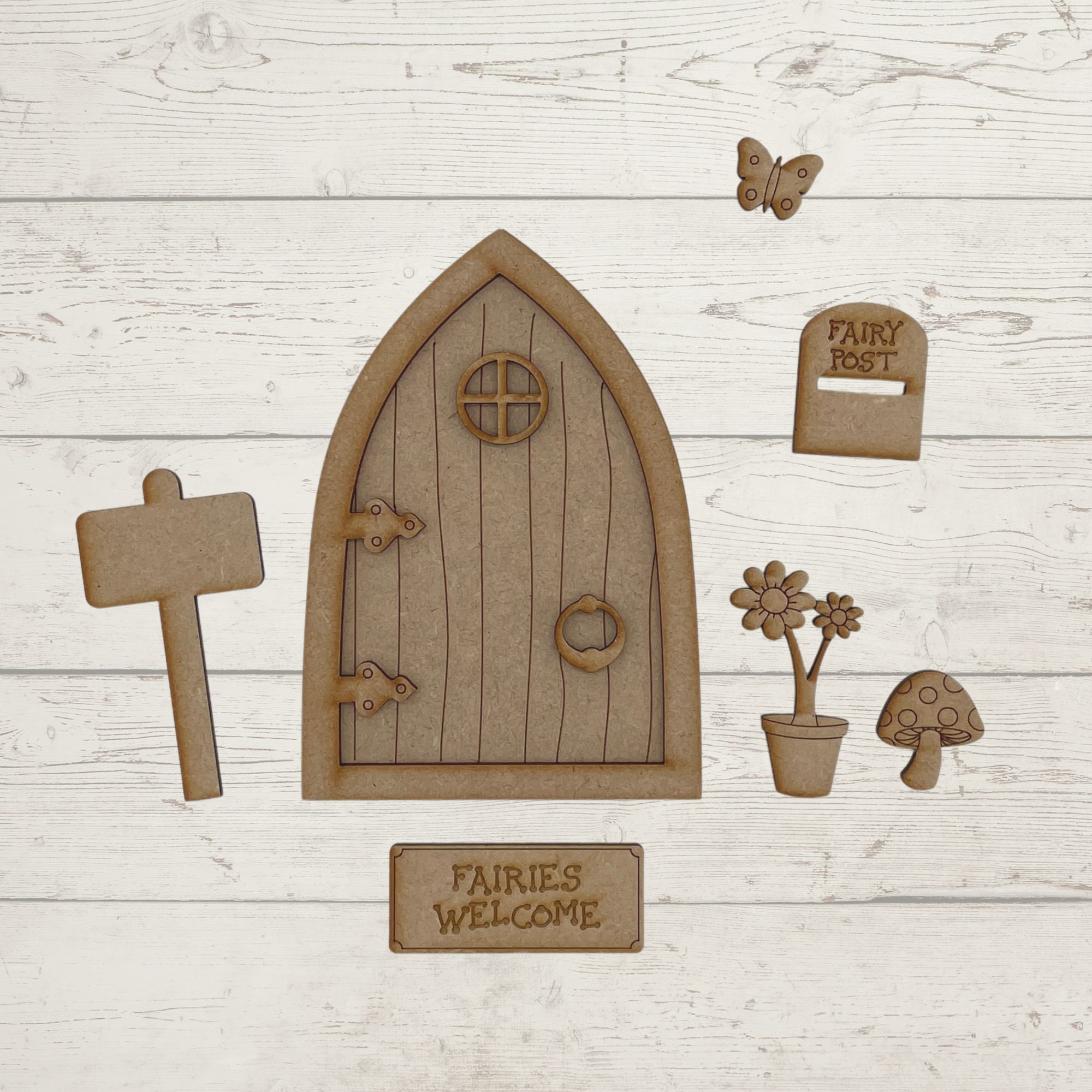 Laser Cut MDF Wooden Fairy Door Craft Kit Fairy Door With - Etsy