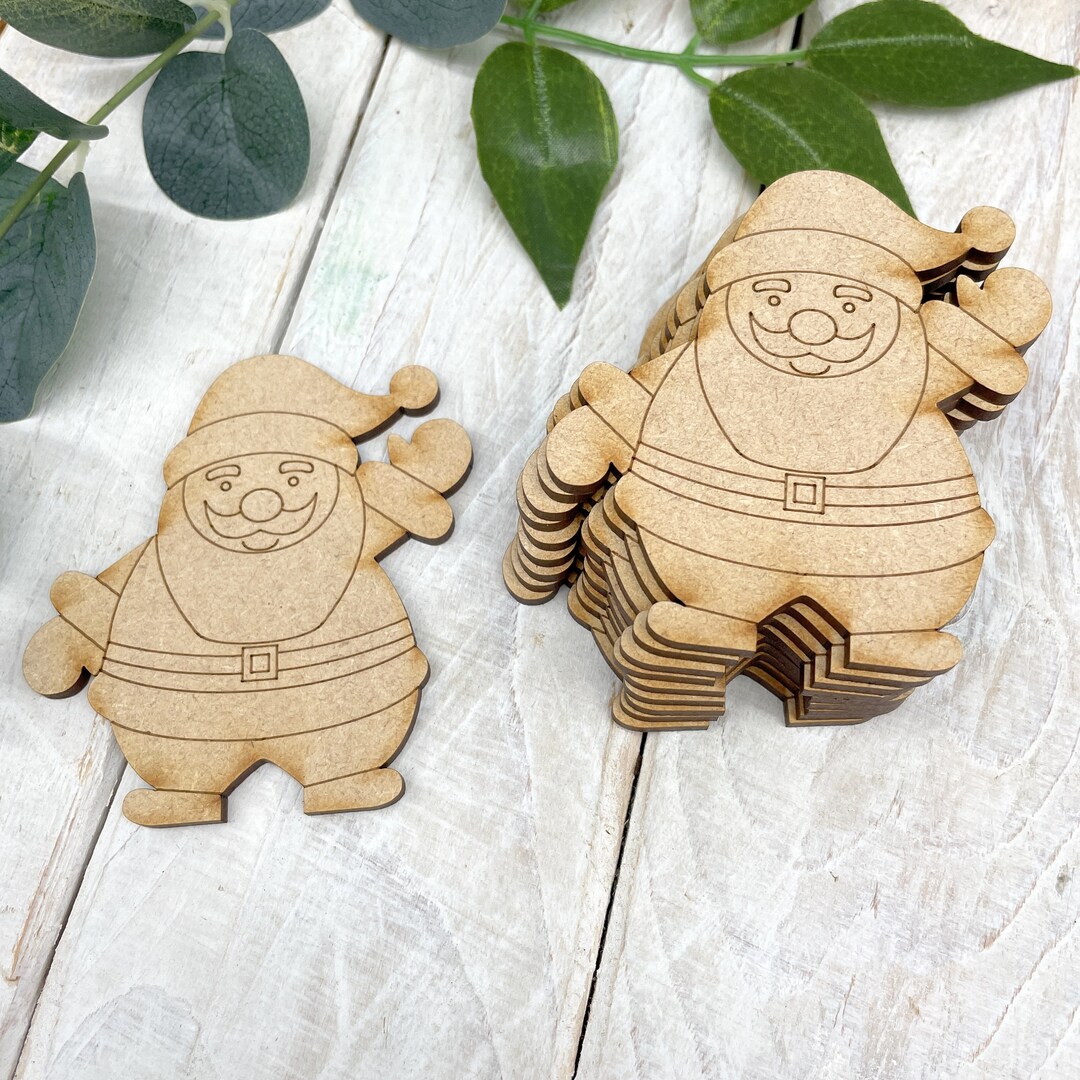 Christmas MDF Embellishments Craft Shape, Wood Blank DIY Decoration ...