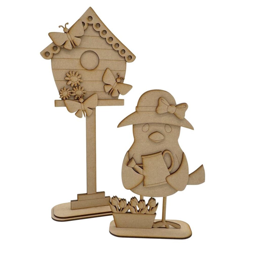 Spring Easter Craft Kit - Easter Birdhouse Chick With Umbrella ...