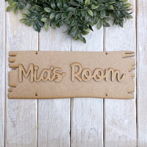 Blank Craft Kit Laser Cut Wooden MDF Direction Sign Theme Kids Room ...