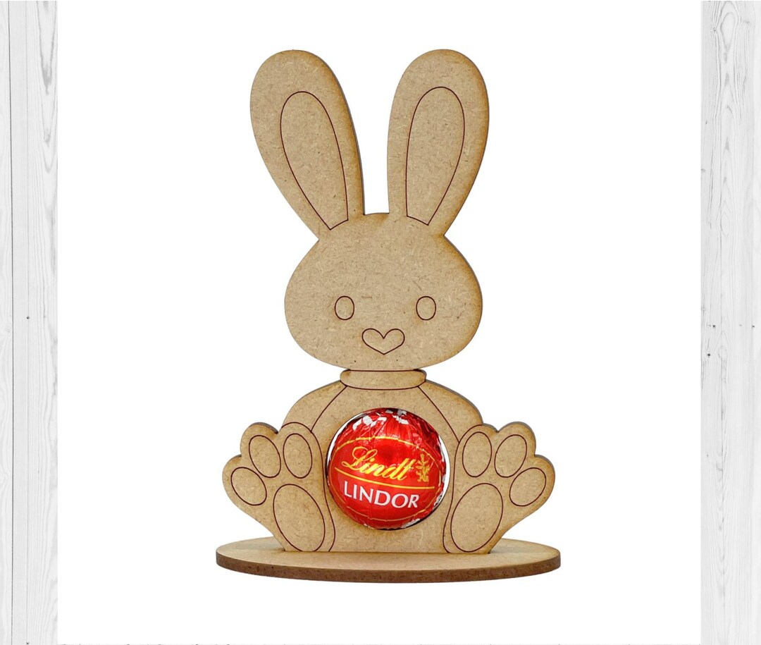 MDF Easter Lindt Chocolate Holder Wood Craft Blank Shape Lindt ...
