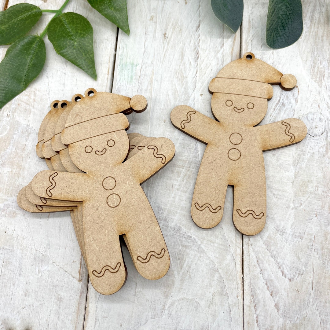 Christmas MDF Embellishment Craft Shape, Wood Blank DIY Decoration 5 ...