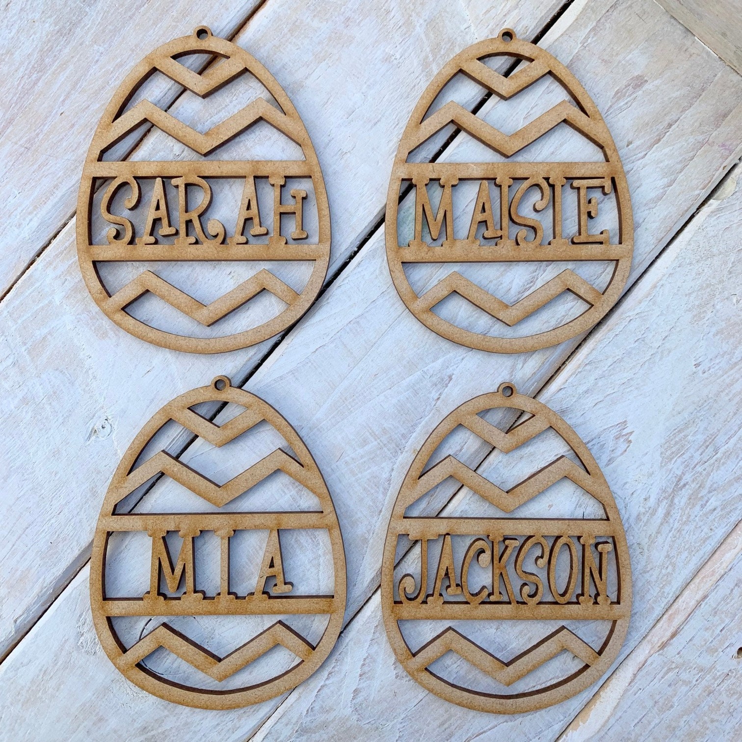 Blank Craft Kit Laser Cut Wooden MDF Easter Egg Decoration Geo With ...