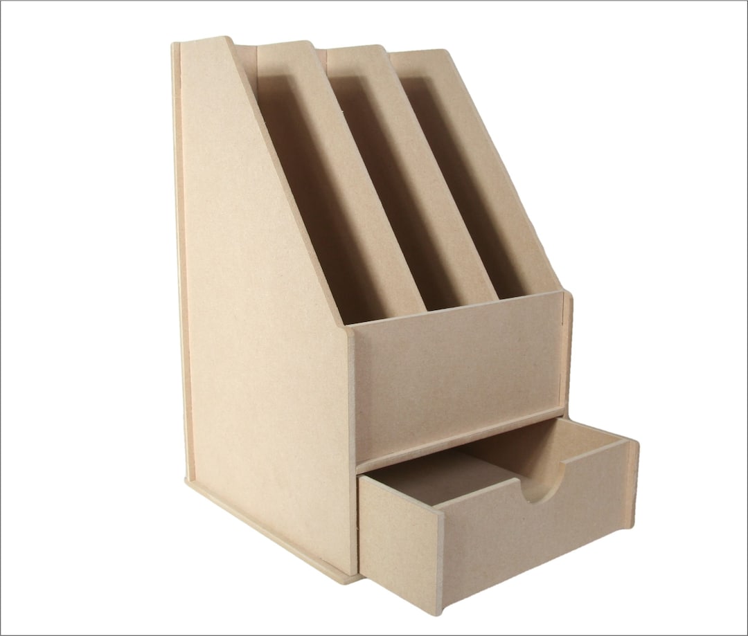 A4 Desk Tidy Storage, A4 Paper 3 Section With Drawer, Craft Room ...