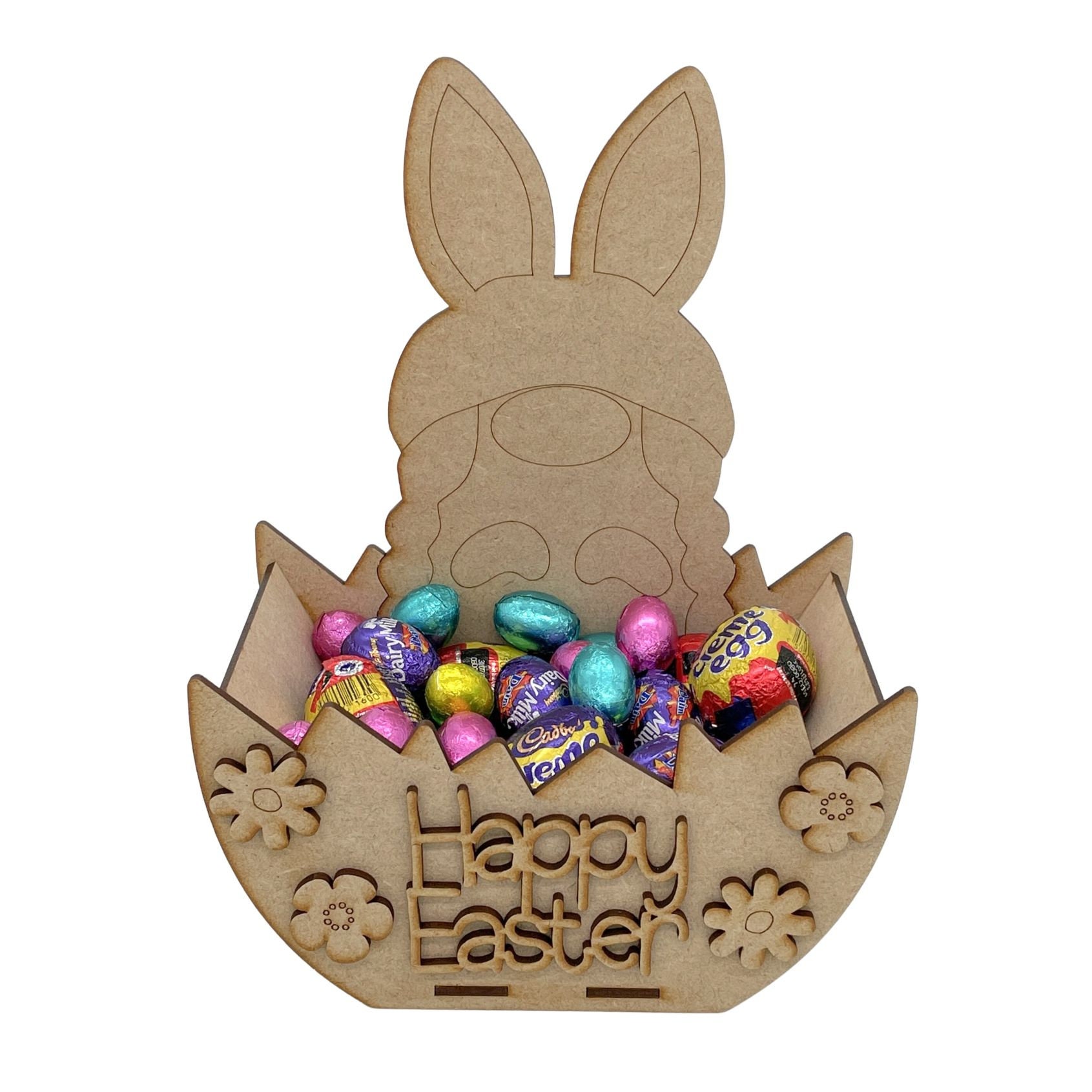 MDF Fillable Easter Cracked EGG Basket DIY Easter Hamper Make Your Own ...