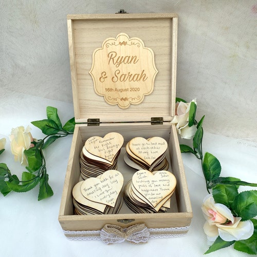 Wedding Guest Book Alternative Drop in Wish Box Wishes Wood - Etsy